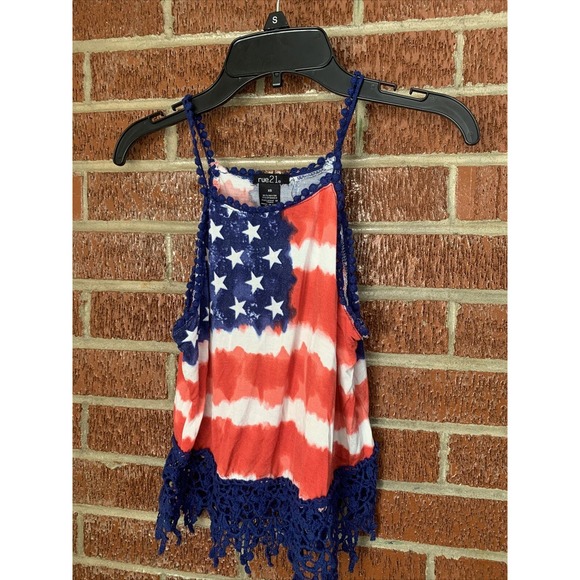 Rue21 | Tops | Rue 2 Juniors Crop Top Usa Flag Patriotic Red White Blue ...